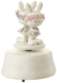 Natahovací hrací kolotoč s králíčky Music Box Rabbits - Ø 10*15 cm