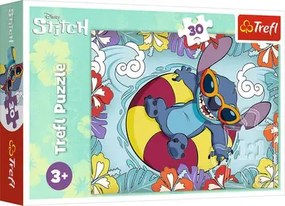 Trefl - Puzzle - LiloStitch: Na prázdninách / 30 dílků / 27 x 20 cm /