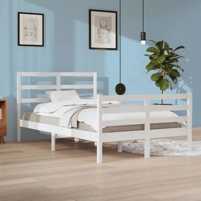 vidaXL Rám postele masivní borovice 120 x 200 cm [3105002] Barva: Bílá