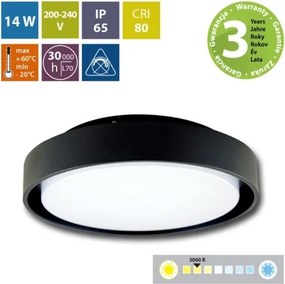 LED svítidlo McLED Andromede R 14W 3000K IP65 černá ML-516.005.19.0