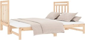 Výsuvná postel 2x (90 x 190) cm masivní borovice 3124772