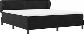 Postel s boxspringem s čelo Černá 180 x 200 cm samet 3340402