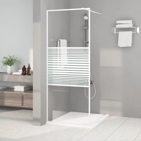 Sprchová zástěna walk-in bílá 80 x 195 cm čiré ESG sklo 152150