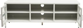 Bílý ocelový TV stolek 150x50x45 cm Acier – Premier Housewares