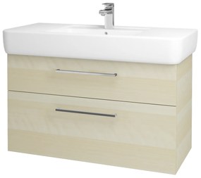 Dřevojas Koupelnová skříň Q MAX SZZ2 100 Varianta: N01 Bílá lesk / Úchytka T04 / D08 Wenge