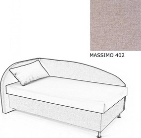 Dřevona - Elitte Čalouněná postel AVA NAVI, s úložným prostorem, 120x200, levá, MASSIMO 402