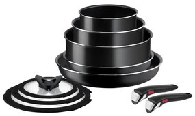 Tefal - Sada nádobí 10 ks INGENIO EASY COOK & CLEAN BLACK