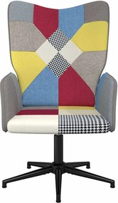 Relaxační křeslo patchwork textil 328187