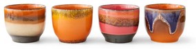 HK living Set hrnků Coffee Cups Java 70's – 4 ks, multi barva, keramika