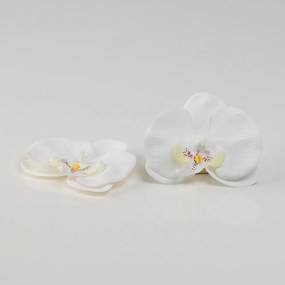 Umělá hlava květu orchideje MIRIAM v bílé barvě. Cena je uvedena za 1 kus. ​