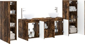 Sada koupelnového nábytku 5 ks Kouřový dub 33 x 34,5 x 100 cm 3405988