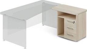 Přístavný kontejner TopOffice 90 x 55 cm, pravý, akát světlý