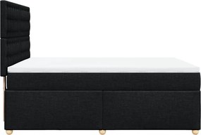 Box spring postel s matrací černá 140x200 cm textil 3293619