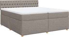 Box spring postel s matrací taupe 200x200 cm textil 3289098