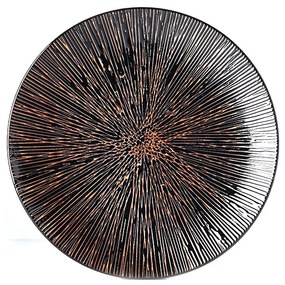 Made in Japan (MIJ) Bronze Converging Mělký Talíř 28,5 cm