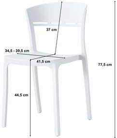 Set tří židlí COCO černé (3ks)