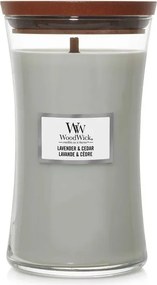 WoodWick Lavender & Cedar velká vonná svíčka 609g