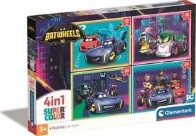 Clementoni PUZZLE Batwheels 4v1 / 12+16+20+24 dílků / od 5 let