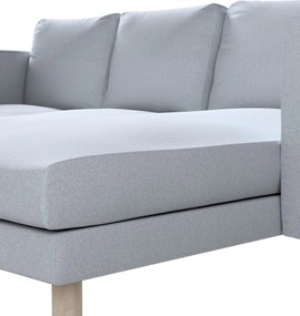 Potah na pohovku IKEA Norsborg 3-místná se šezlongem barva modrá látka pletený vzor