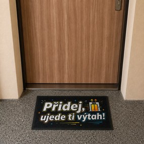 Mercury Flooring, Rohožka Přidej, ujede ti výtah 40x60 cm - na ven i na doma, 40x60, černá