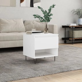 vidaXL Konferenční stolek 50 x 46 x 50 cm kompozitní dřevo [830918] Barva: Bílá