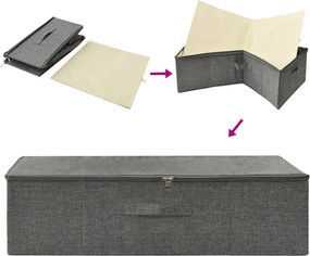 Úložný box textil 70 x 40 x 18 cm antracitový 332903