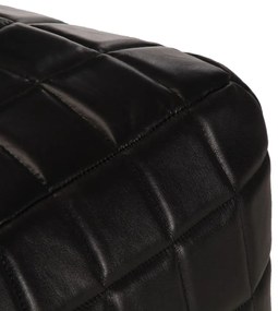 vidaXL Marketos Sedací puf černý 40 x 40 x 40 cm pravá kozí kůže