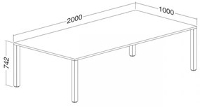 Jednací stůl ProOffice 200 x 100 cm