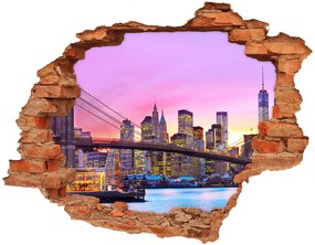 Wallmuralia Fototapeta díra na zeď 3D Manhattan New York 90x70 cm