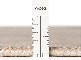 Béžový ručně tkaný koberec z viskózy 80x150 cm Noemi – Vikosa
