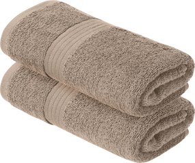 Livarno® Froté ručník, 50 x 100 cm, 500 g/m2, 2 kusy (béžová)