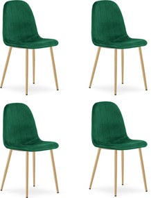 Jídelní židle PADVA VELVET, zelená