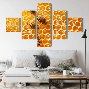 Vícedílný obraz Včely Na Plástev Nedostatek Nedostatek Plátno Canvas 250x150