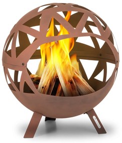Colima, ohniště, Ø 66 cm, kulovité, s roštem na dřevěné uhlí a popelníkem, geometrický tvar