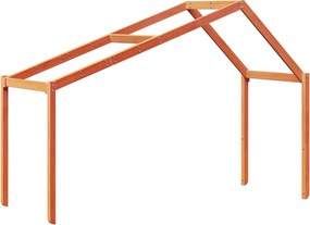 Patrová postel se střechou voskově hnědá 75 x 190 cm borovice 3282063