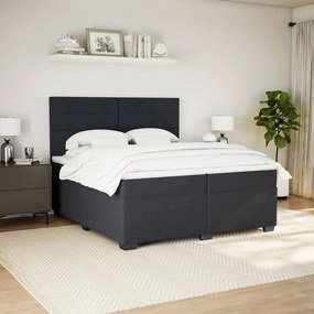 Box spring postel s matrací černá 200x200 cm samet 3293304