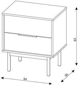 Noční stolek ELI béžová