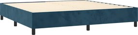 Box spring postel s matrací tmavě modrá 200x200 cm samet 3143227