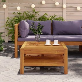vidaXL Konferenční stolek 65 x 65 x 35 cm masivní akáciové dřevo [316292] Barva: Krémová bílá