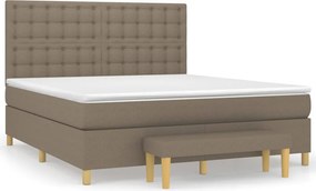 Box spring postel s matrací taupe 160x200 cm textil 3137489