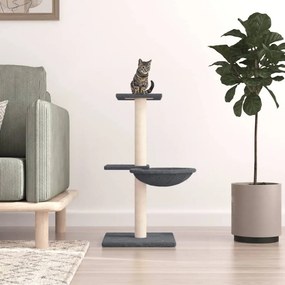 Škrabadlo pro kočky se sisalovými sloupky tmavě šedé 72 cm 171770