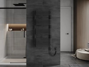 Mexen Apollo, elektrické topné těleso 1210x550 mm + topná tyč 600 W, antracitová, W117-1210-550-2600-66