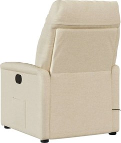 Elektrické polohovací křeslo krémové textil 3303020