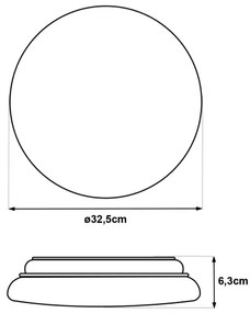 LED Stropní svítidlo se senzorem pohybu LENA LED/18W/230V pr. 32,5 cm bílá