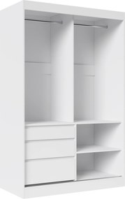 ADRK Furniture Posuvná skříň se zrcadlem HAIDAR 140 ADRK-SW-HAI-140-W