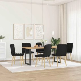 Jídelní židle 6 ks černé textil 3315463