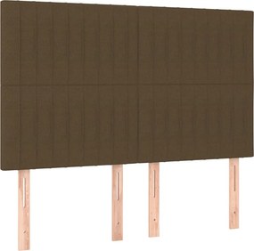 Box spring postel s matrací tmavě hnědá 140x200 cm textil 3137320