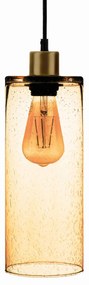Závěsná lampa Válec ze sodového skla žlutý Ø 12cm