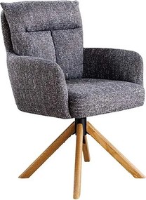 Designová otočná židle Maddison šedá / dub