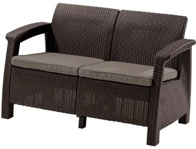 Zahradní lavice KETER Corfu Love Seat - 2 místná, hnědá